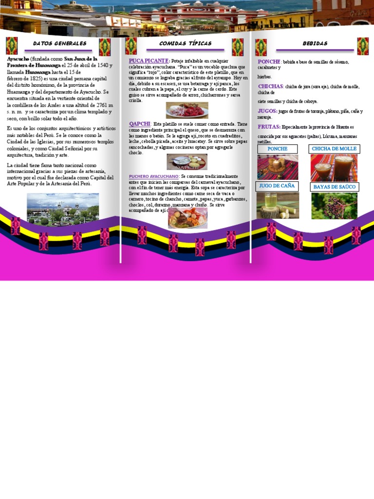 Cara Interna Del Tríptico de La Feria de La Peruanidad Versión Final | PDF | Alimentos | Cocina