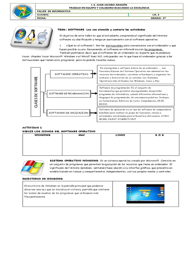 Taller de Informatica 5° | PDF | Informática