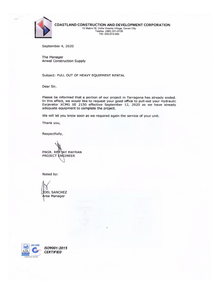 Letter For Pull Out Page 1 | PDF