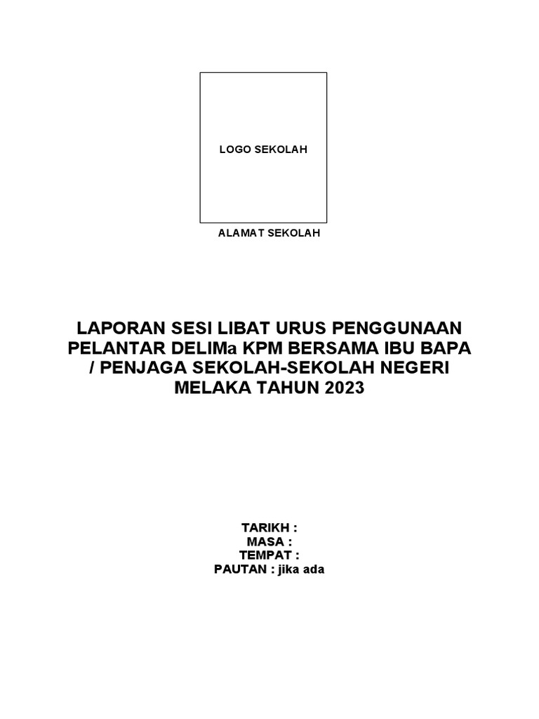 Format Pelaporan Libat Urus | PDF