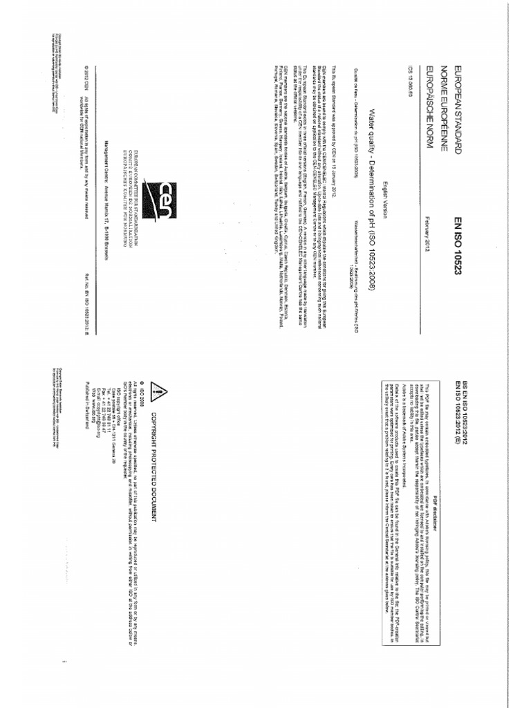 En Iso 10523-2012 | PDF