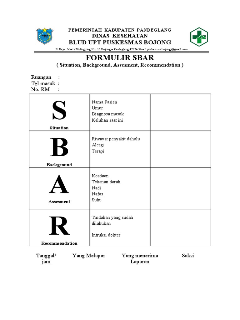 Form SBAR | PDF