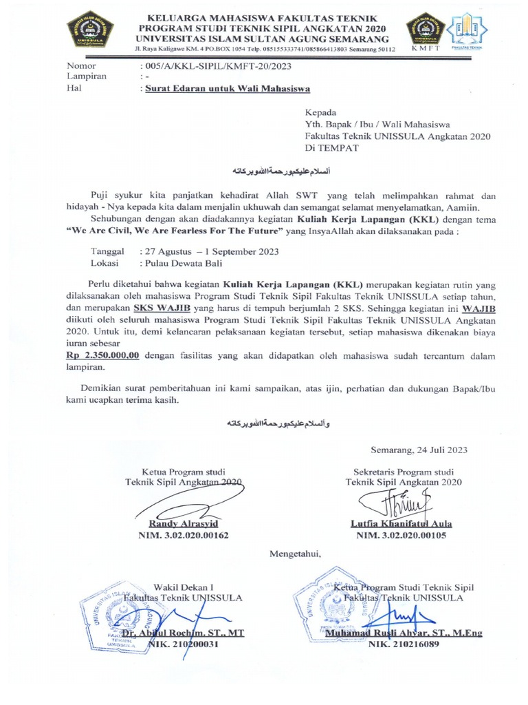 Surat Edaran KKL Full 2 | PDF