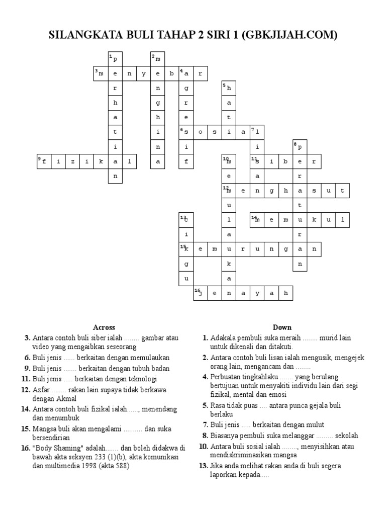 Silangkata Buli Tahap 2 Siri 1 | PDF