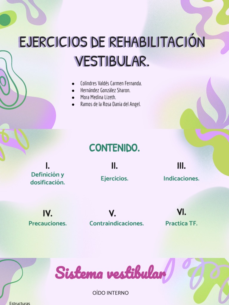 Ejercicios para Rehabilitación Vestibular | PDF | Vértigo | Migraña