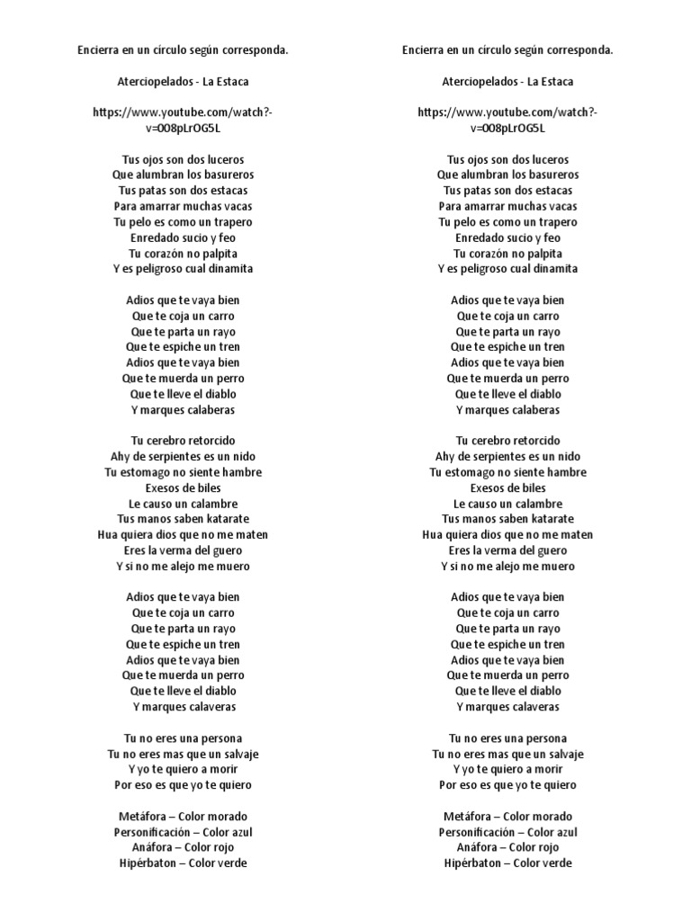 Cancion La Estaca | PDF