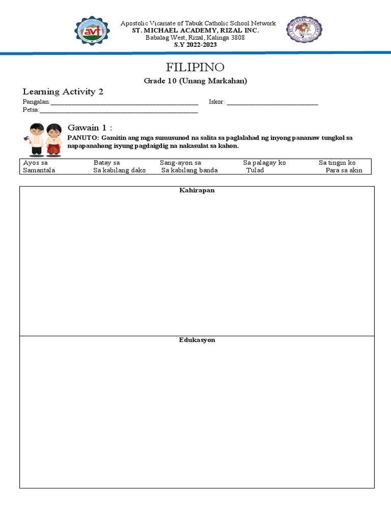 Learning Activity 2-10 | PDF