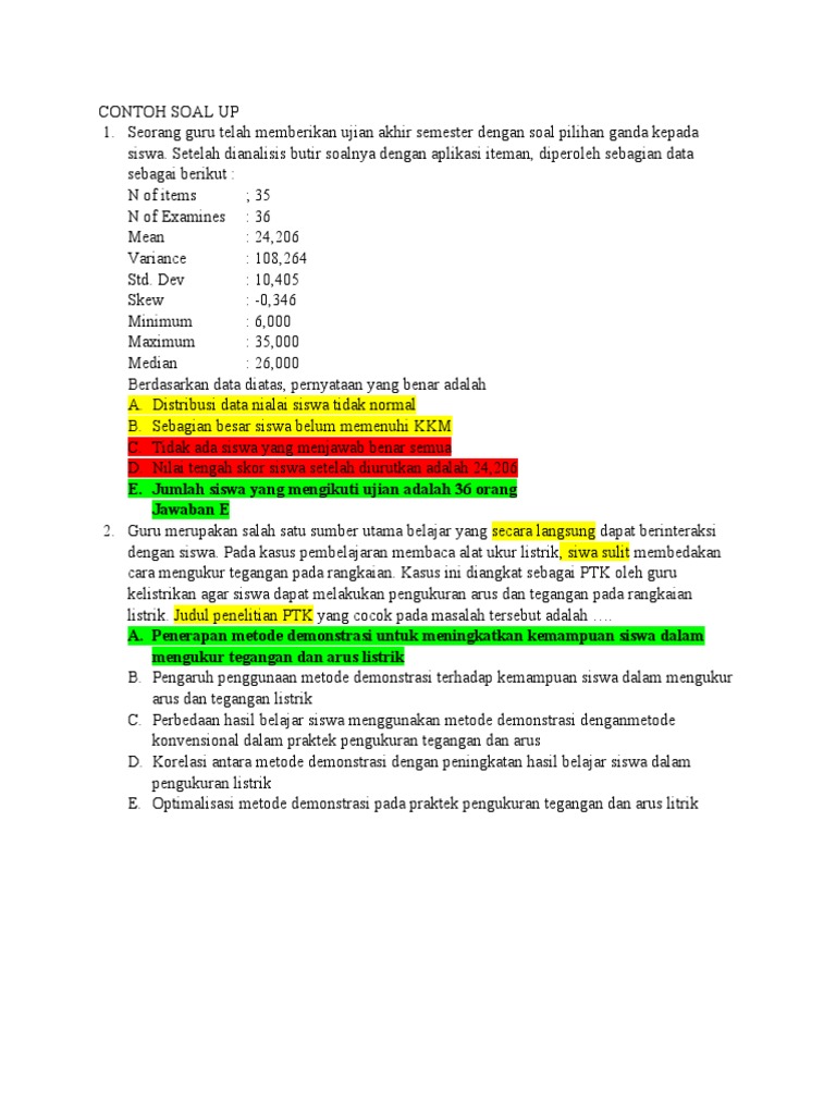 Pembahasan Latihan Soal Up 2021 TOTAL | PDF | Komputer