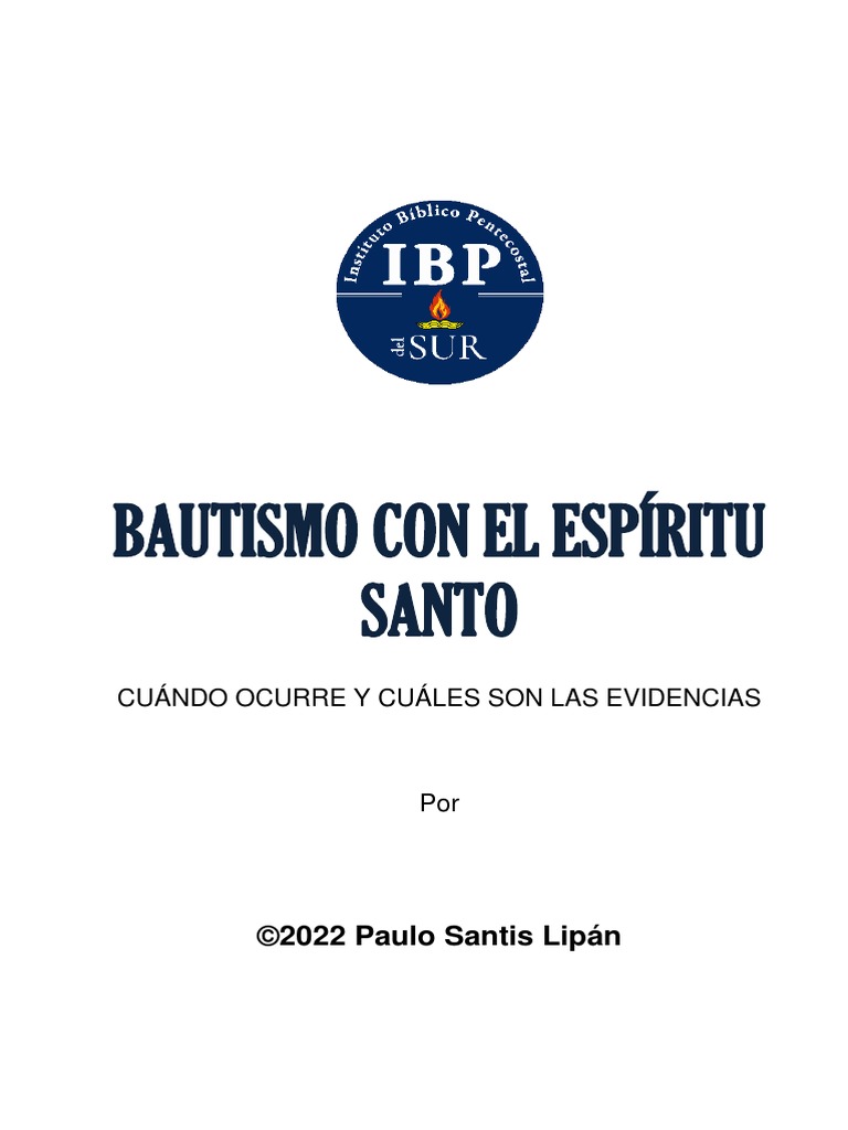 Bautismo Con El Espíritu Santo | PDF | Bautismo Con El Espiritu Santo | espíritu Santo