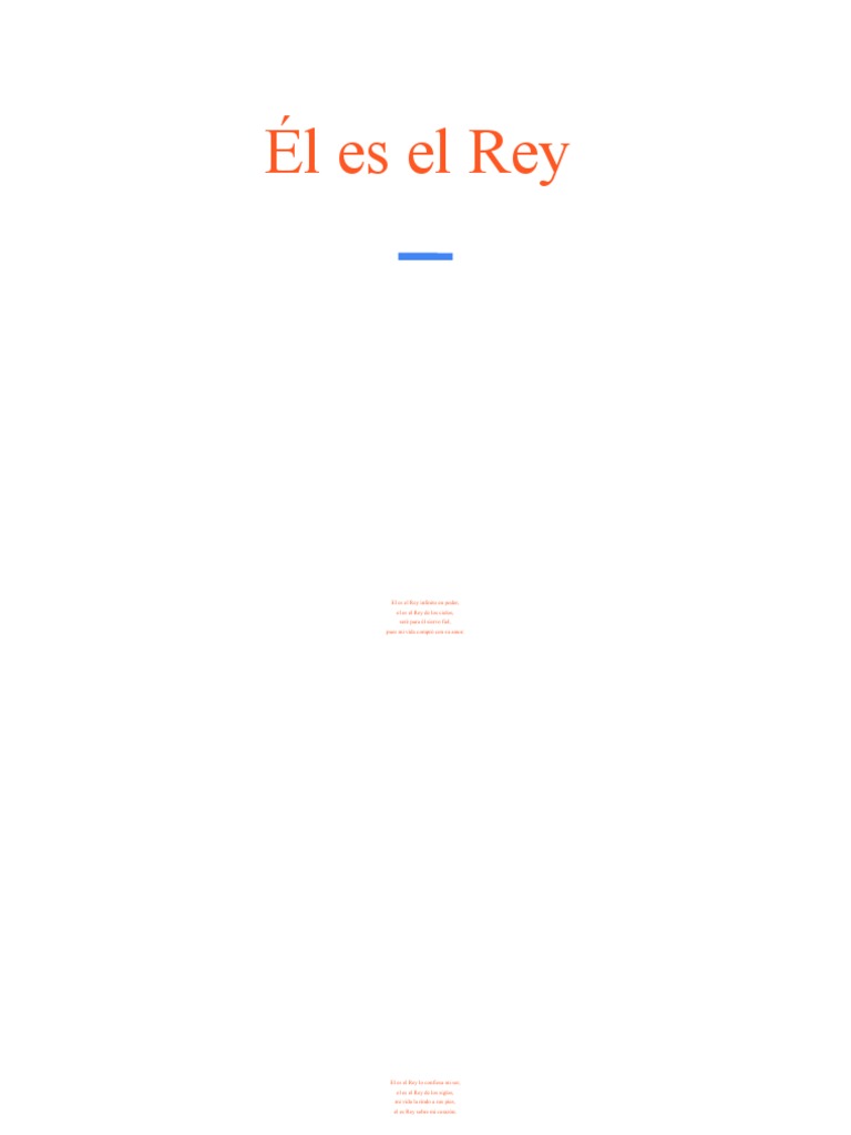 Él Es El Rey | PDF