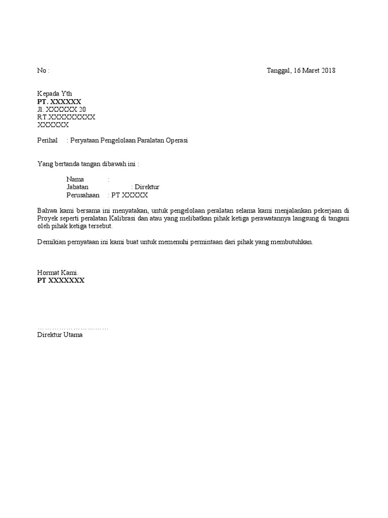 Statement Letter | PDF