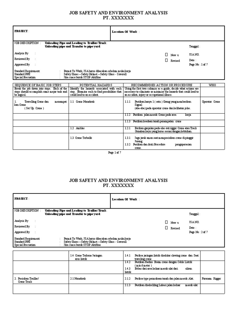 JSA UNLOADING PIPE | PDF
