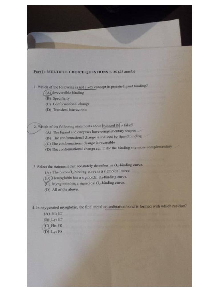 BIOC 3560 Midterm Exam | PDF