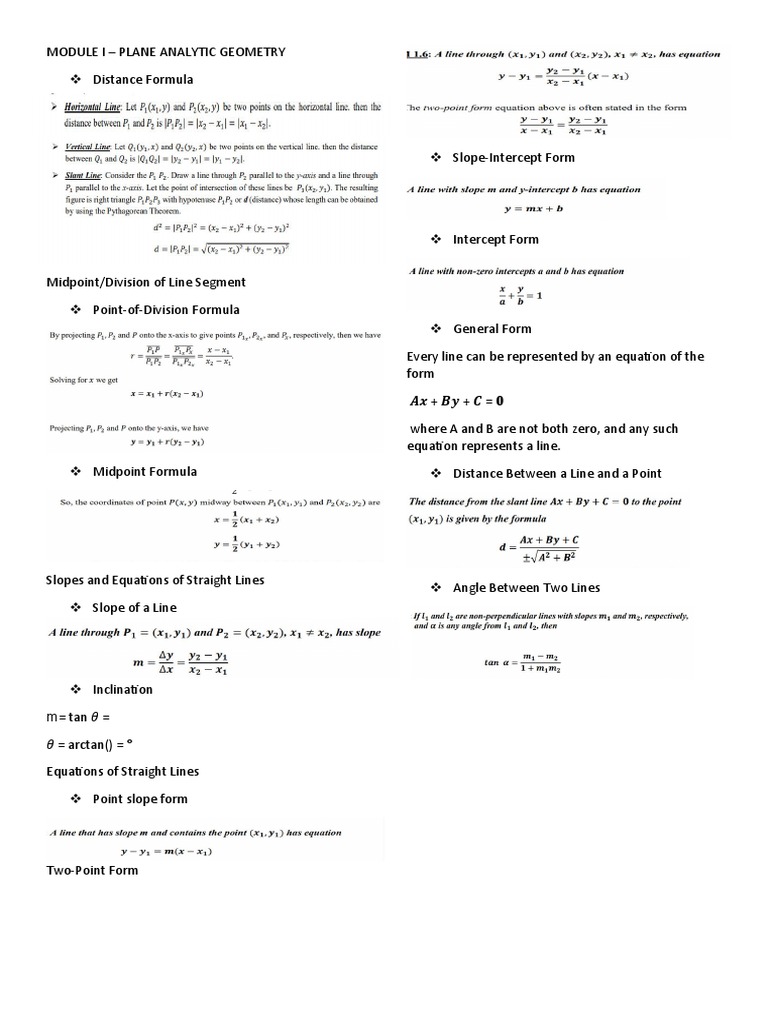 Sed Math 312 Formulas | PDF
