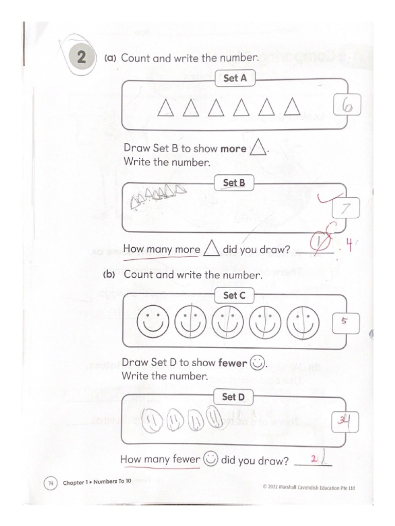 (A) Count and Write The Number | PDF