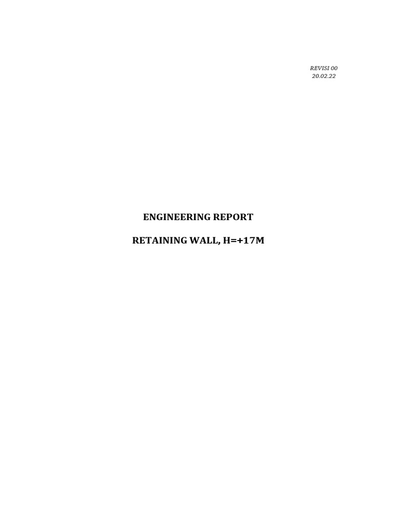 Retwall +14M - 3M - Total Hight 17M R0 | PDF | Deep Foundation | Soil ...