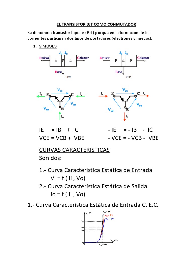 CLASE05 - El BJT Conmutador | PDF