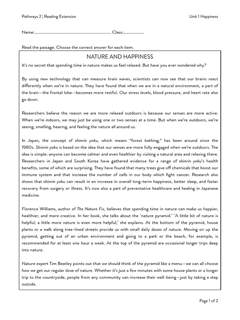 P2 - U1 - Reading Extension | PDF