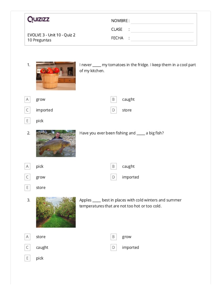 EVOLVE 3 - Unit 10 - Quiz 2 | PDF EVOLVE 3 - Unit 10 - Quiz 2 | PDF