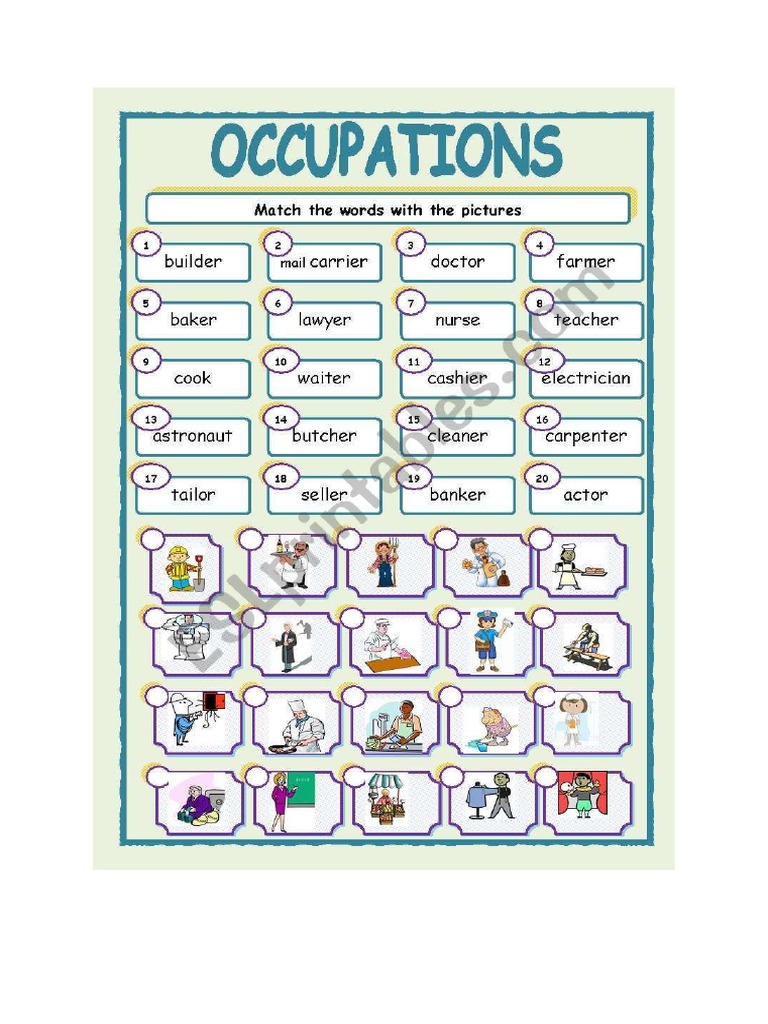 Occupation Worksheet | PDF