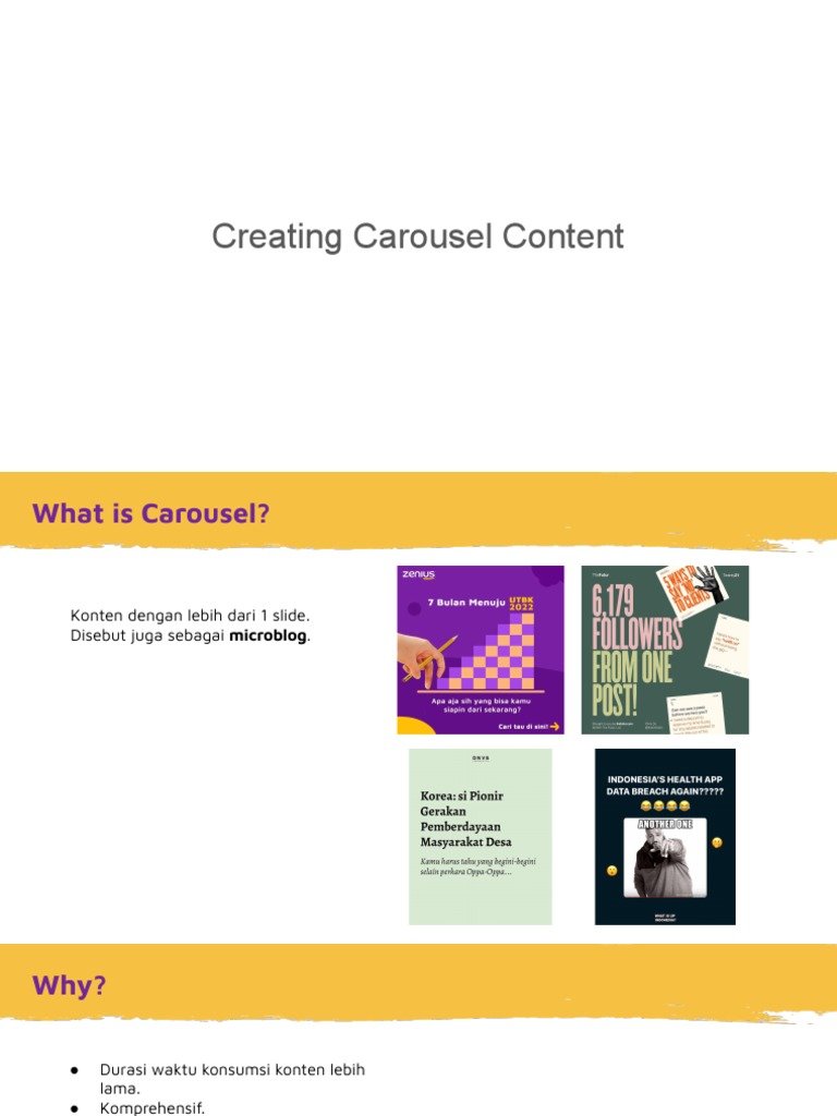 Creating Carousel Educational Content | PDF