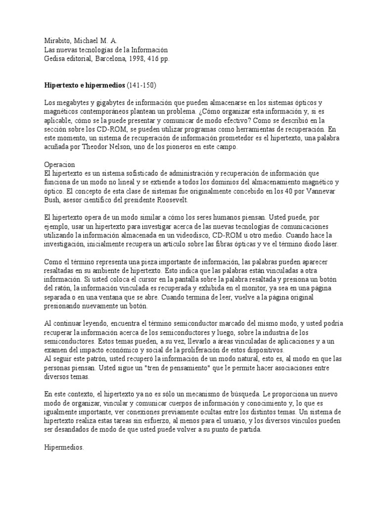 Mirabito, Michael M. A. - Las Nuevas Tecnologías de La Información ...