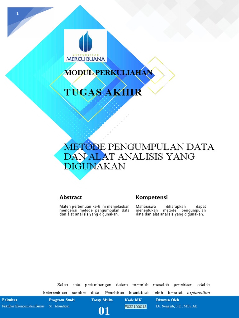 Modul Ajar Tugas Akhir - Pert 8 | PDF