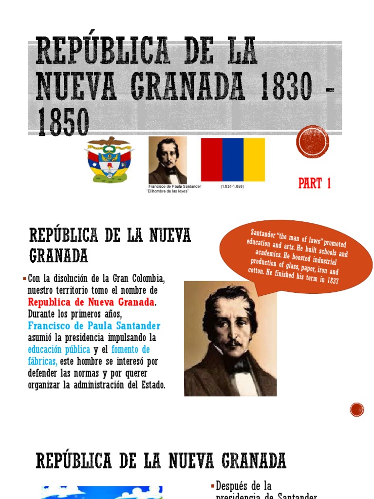 República de La Nueva Granada 1830 - 1850 | PDF