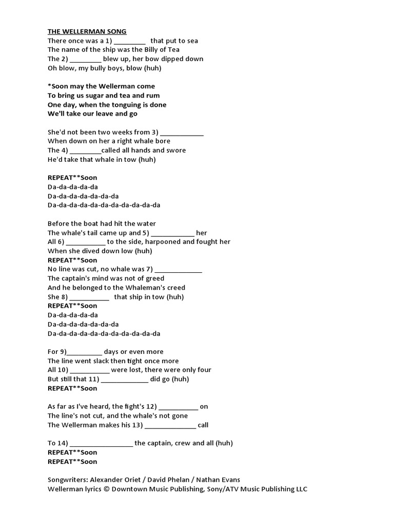 The Wellerman Song | PDF