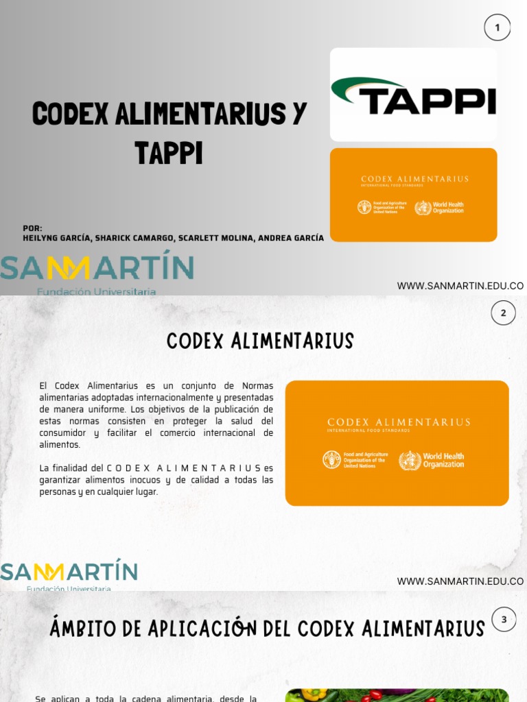 Codex Alimentarius y Tappi | PDF | Alimentos | Comida y bebida