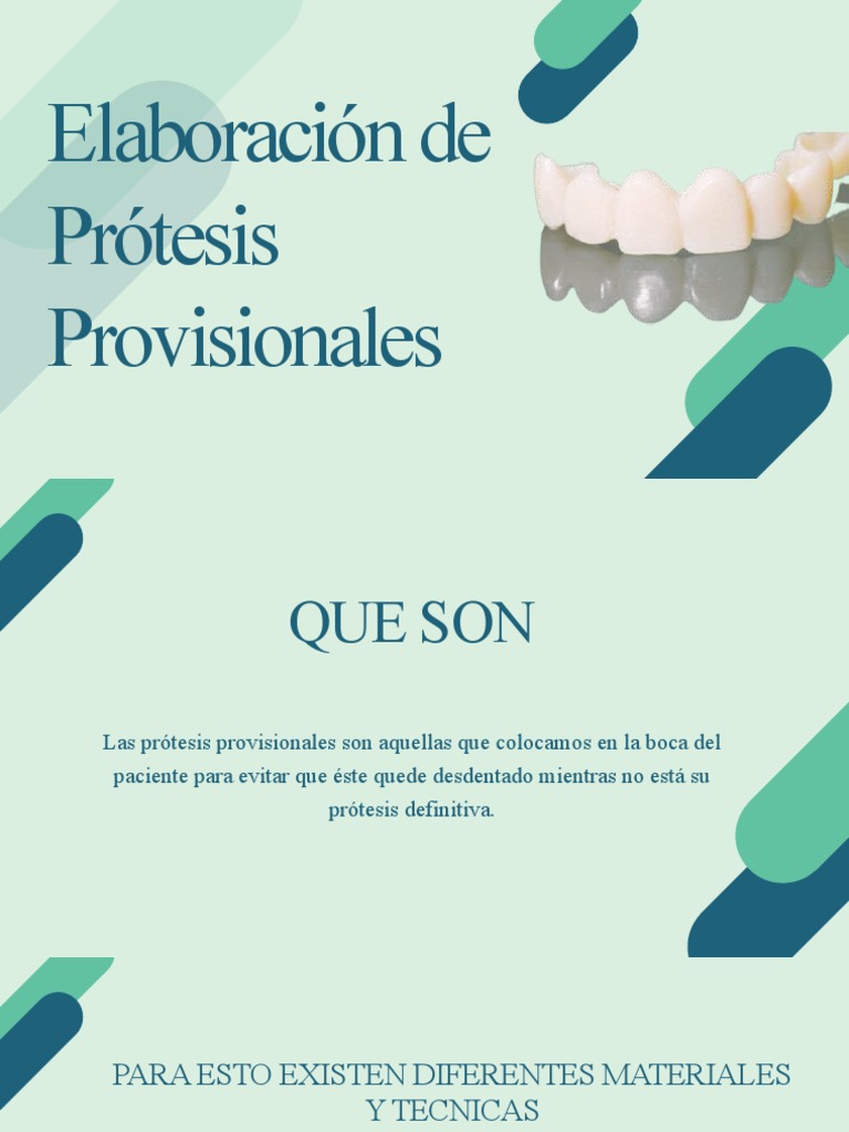 Elaboracion de Prótesis Provisionales | PDF
