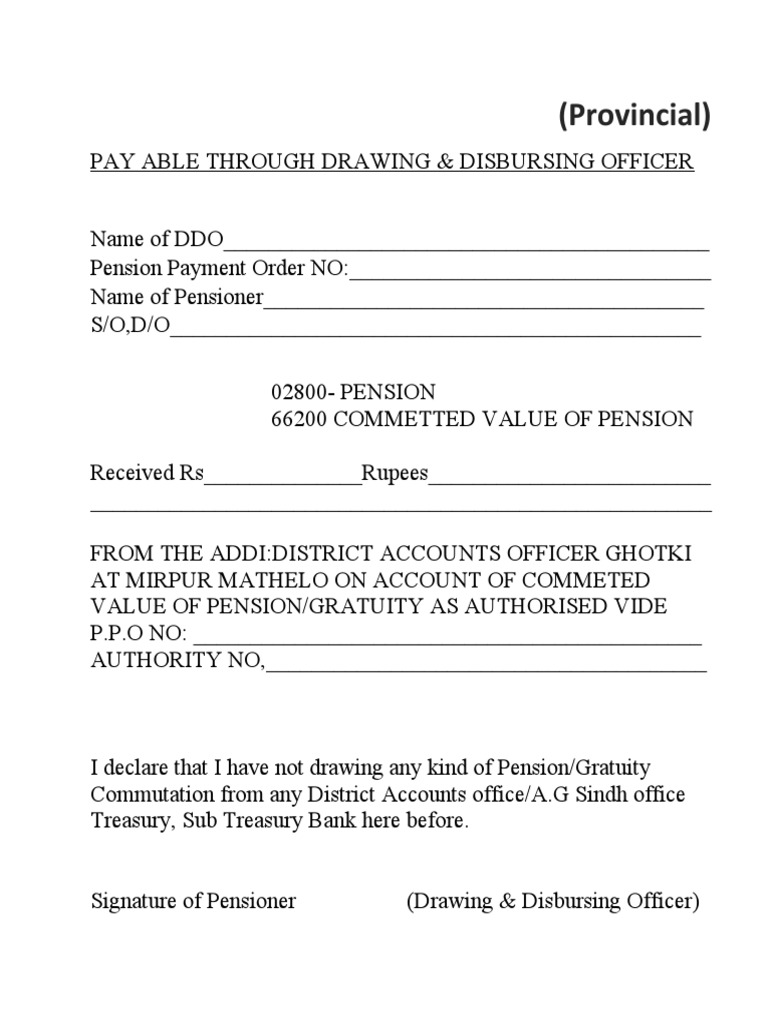 Commutation Bill Form | PDF