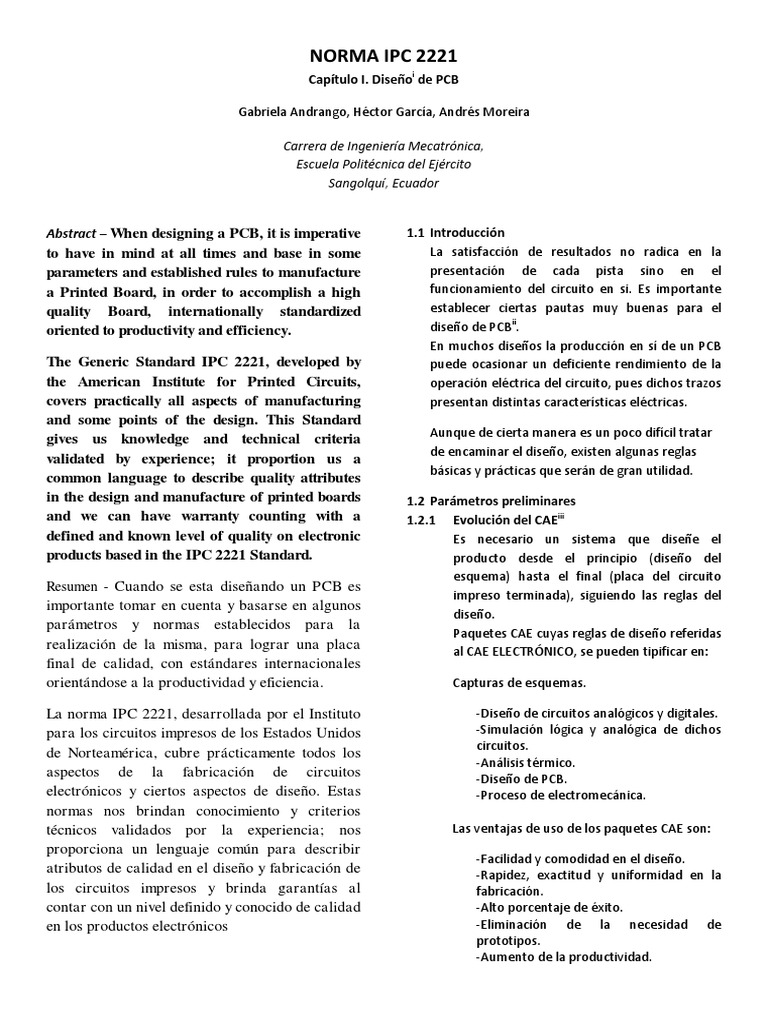 Norma Ipc 2221 | PDF