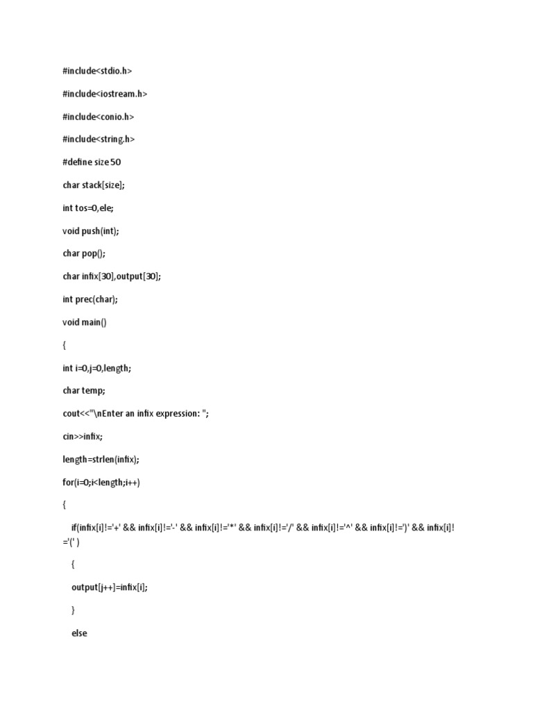 Infix To Prefix | PDF