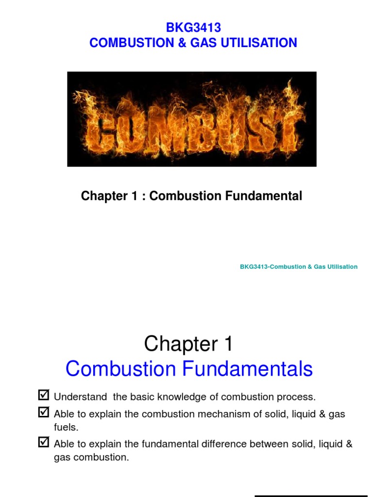 Chapter 1 Fundamental of Combustion PPT 19102021 | PDF