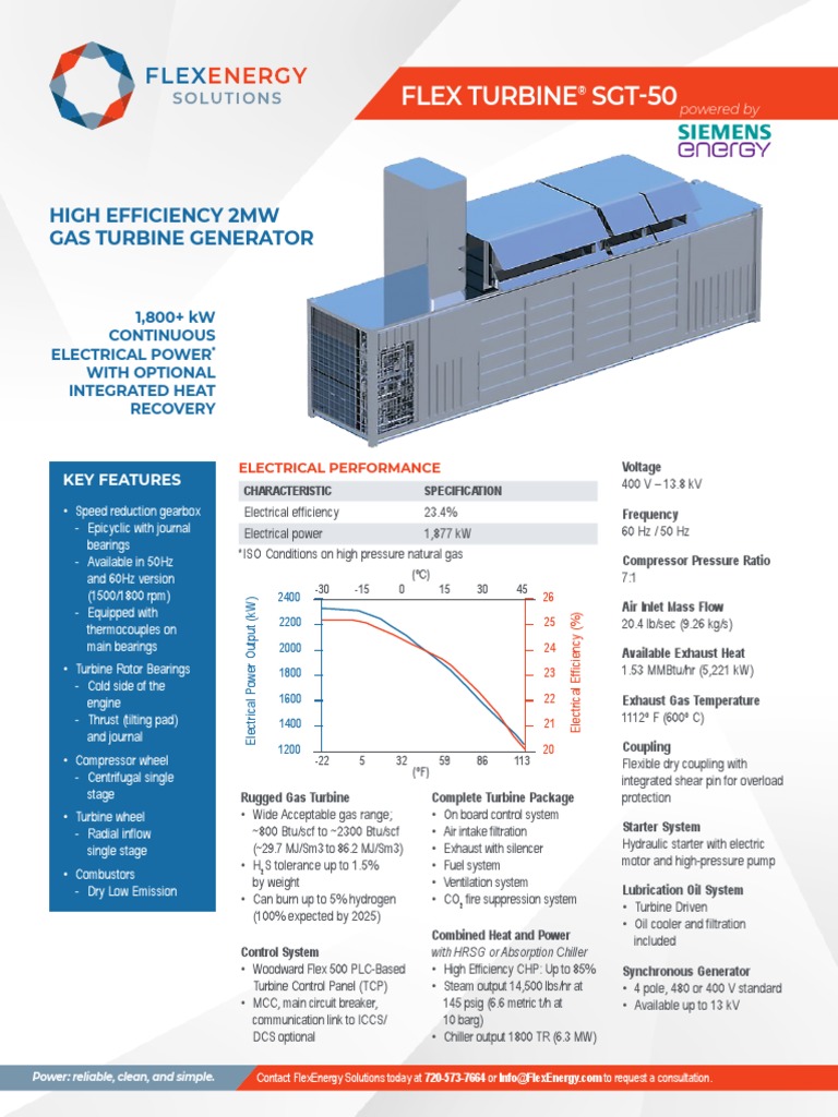 SP FLX SGT 50.v3 | PDF | Gas Turbine | Turbine