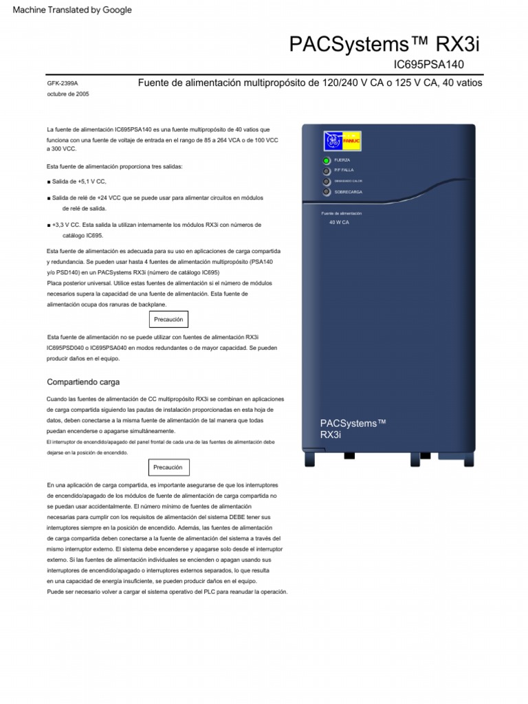 IC695PSA140 Datasheet | PDF