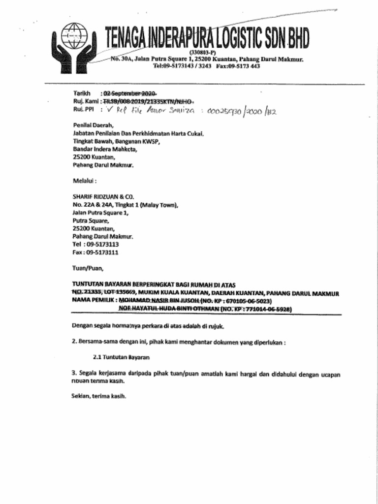 Contoh Surat Claim LPPSA | PDF