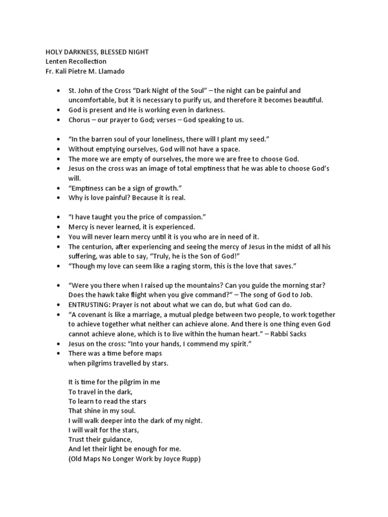 Holy Darkness Recollection | PDF