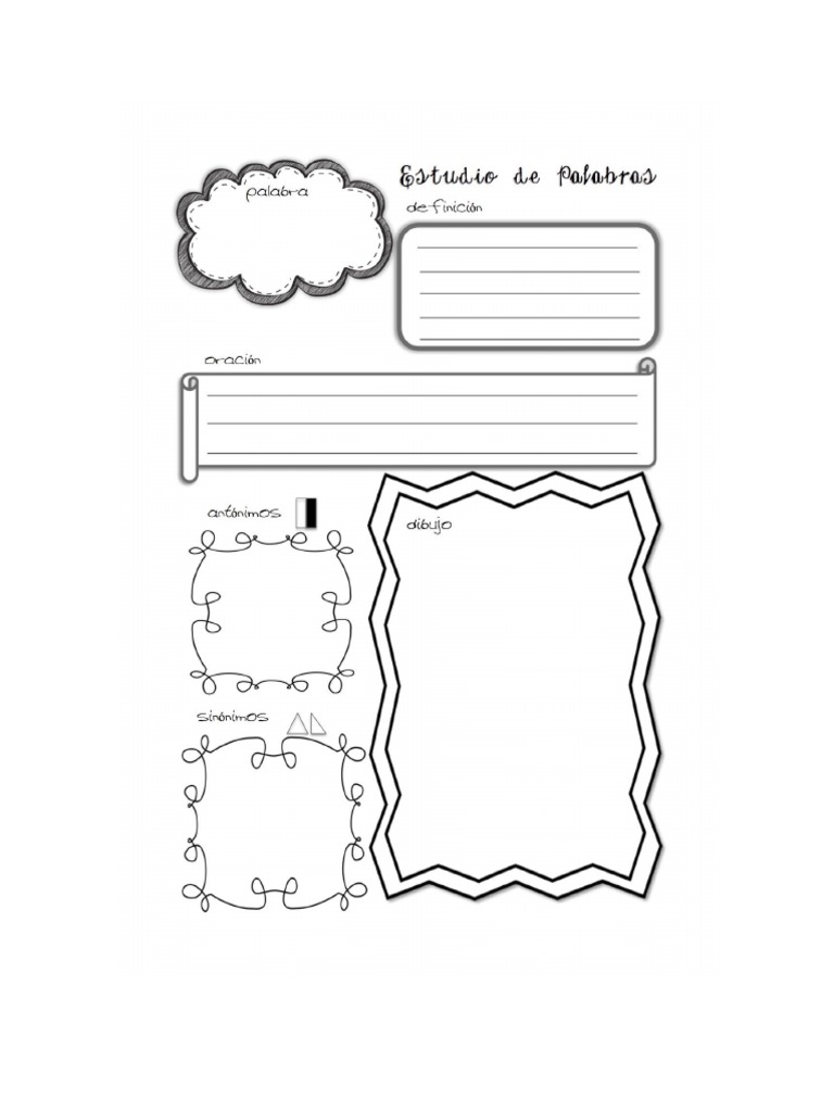 Organizador Gráfico de Estudio de Palabras. | PDF