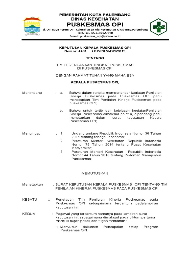 SK PKP 2019 | PDF | Kesehatan Holistik