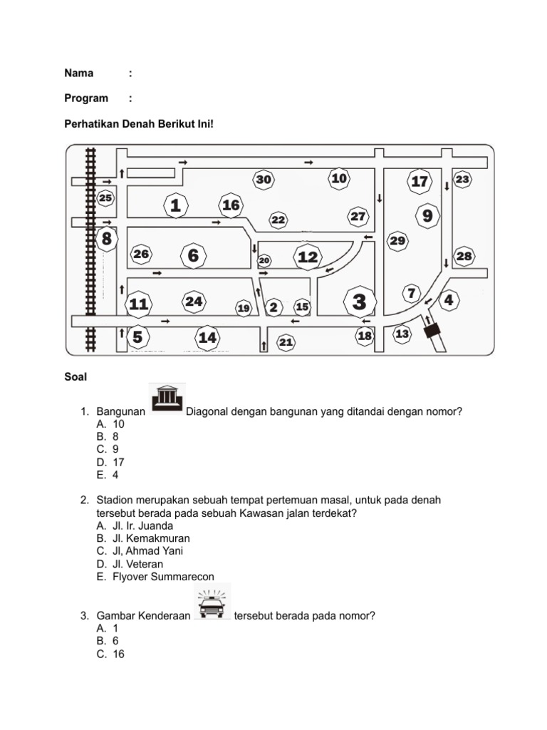 Soal Denah Unit 1 | PDF