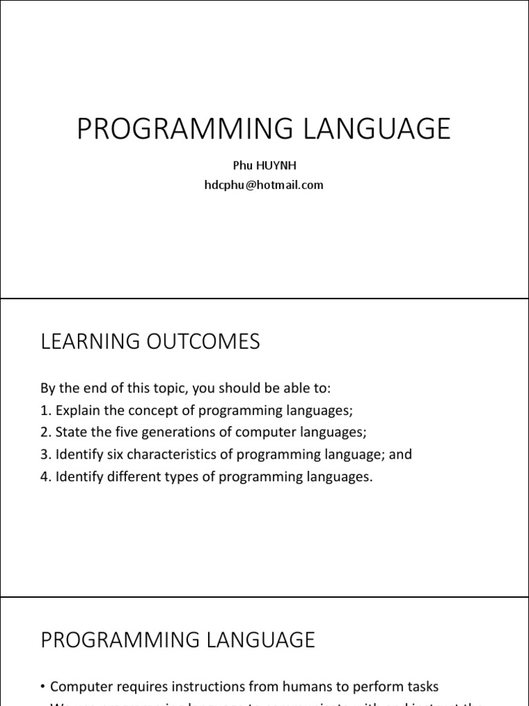 Information Technology | PDF | Computer Programming | Programming Language