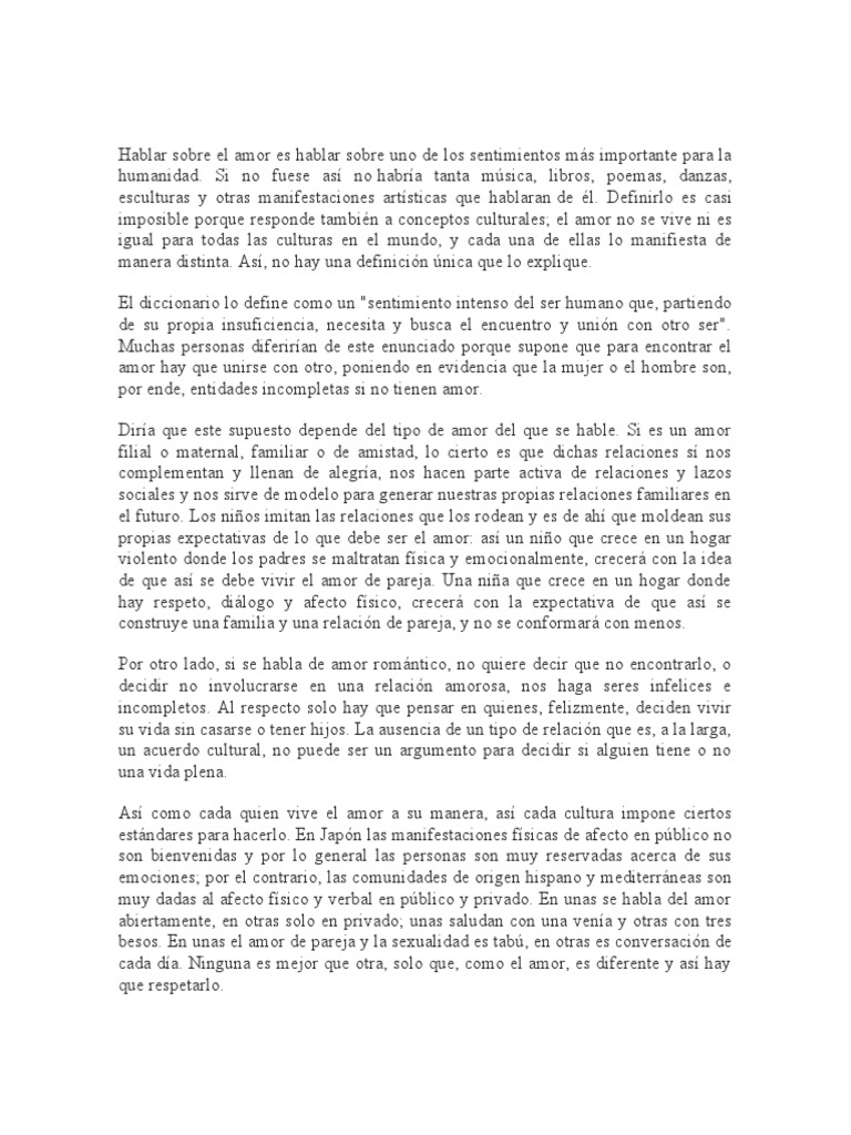 El Amor | PDF | Amor | Familia