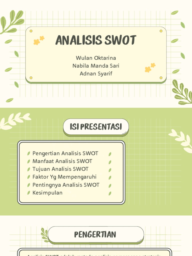 Pentingnya Analisis SWOT dalam Bisnis | PDF