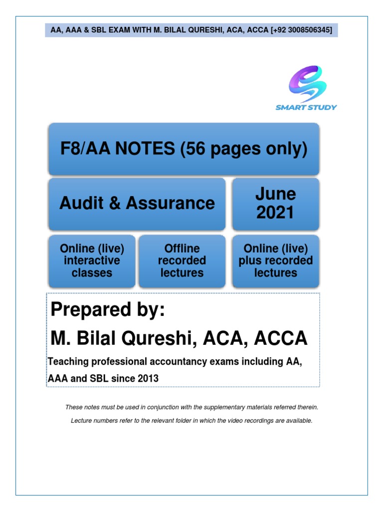 AA Notes by Sir Bilal Qureshi | PDF