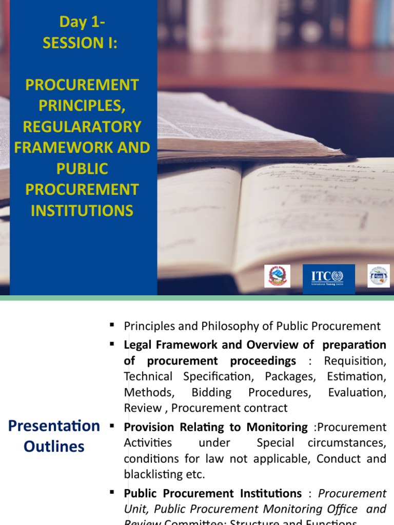 Public Procurement Principles, Regulatory Framework and Public ...