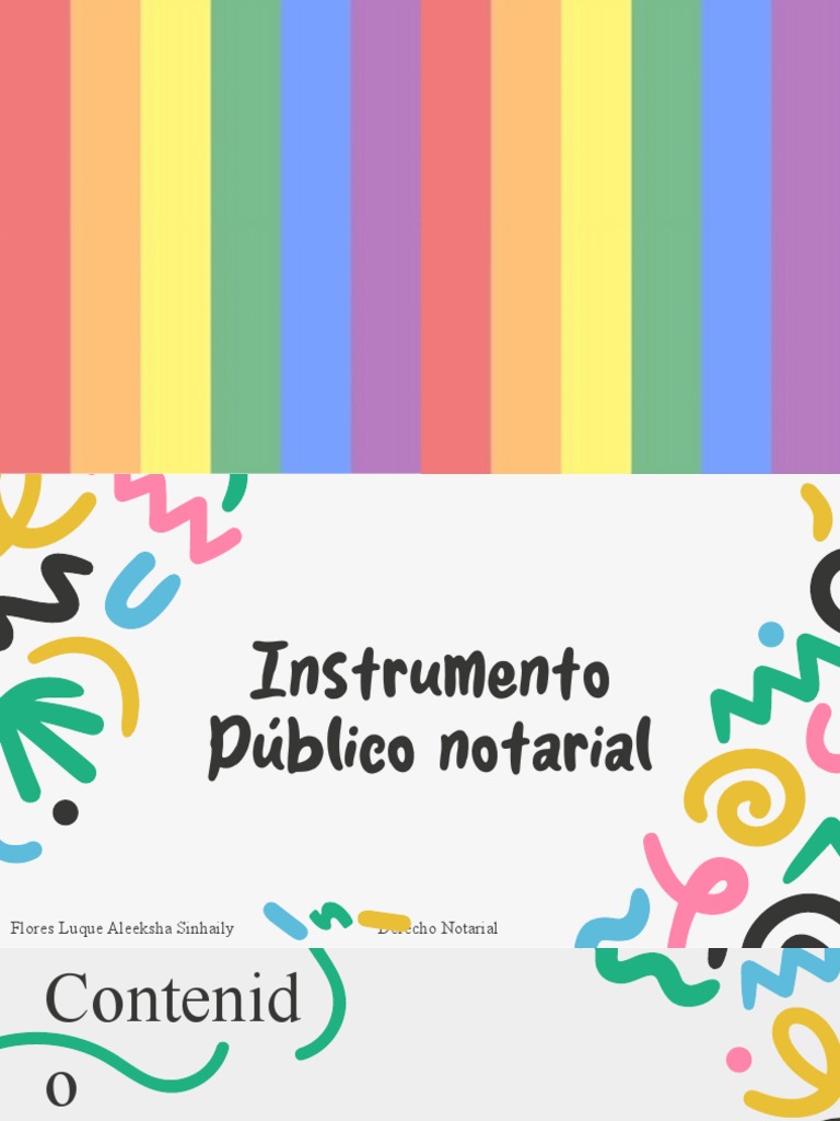 Instrumentos Públicos Notariales: Guía Legal | PDF