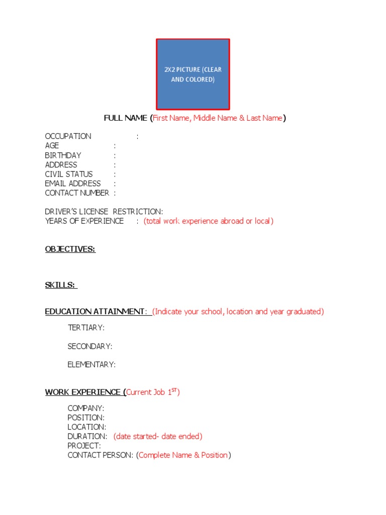 Resume Format For New Zealand 10 | PDF
