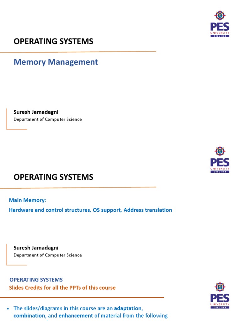 OS Unit 3 PESU Slides | PDF